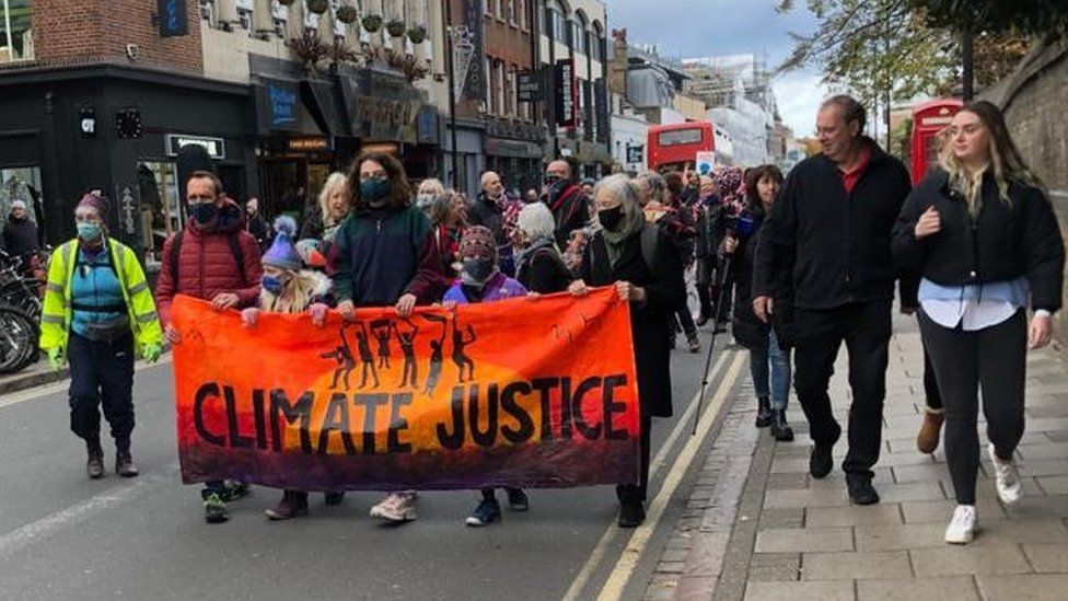 COP26: Protests held around the East of England - BBC News