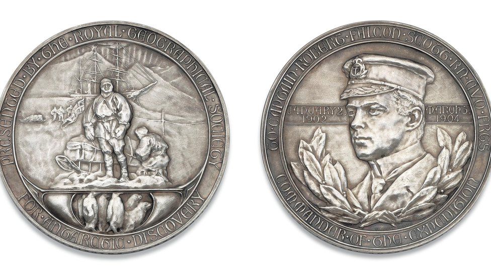Sir Ernest Shackleton's Antarctic medals to be sold at auction - BBC News