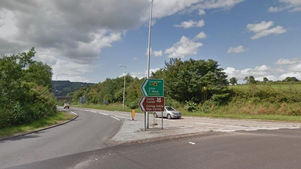 A545 on Anglesey closed due to landslide and gas leak - BBC News