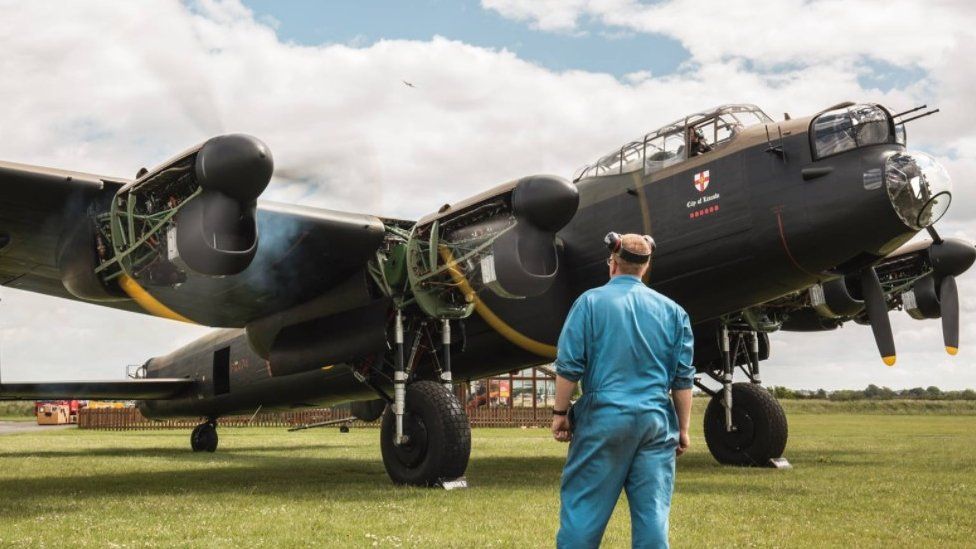 UK's only flying Lancaster back in the air after 'major' overhaul - BBC ...