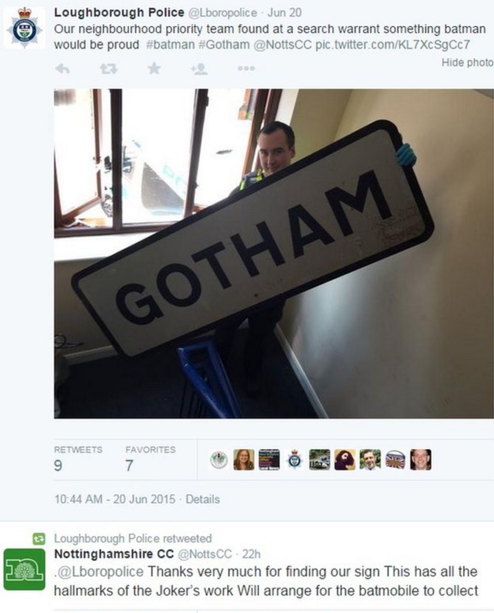 Stolen Gotham village sign recovered after raid - BBC News