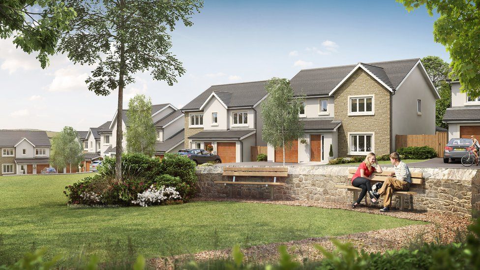 Ballasalla development: Work starts on 282 new homes - BBC News