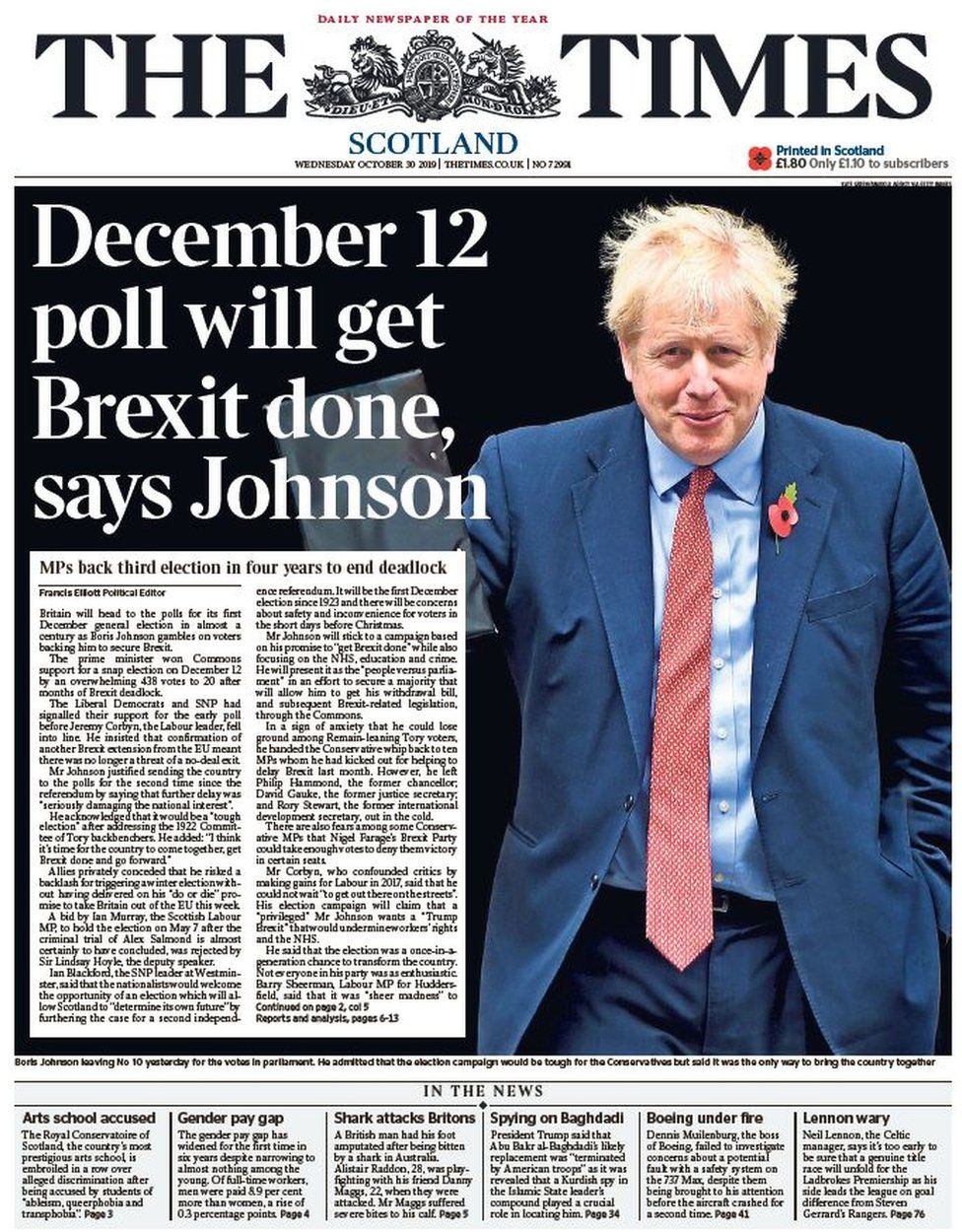 Scotland's papers: Blue Christmas and jingle polls - BBC News