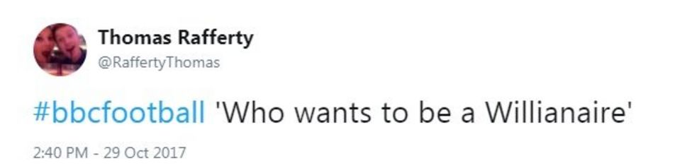 'Footballers as game shows' - your best tweets - BBC Sport