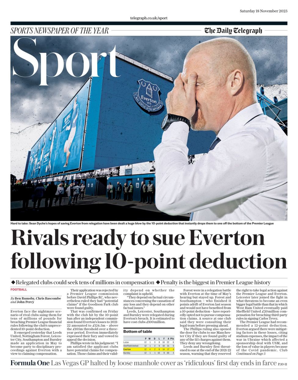 Saturday's back pages - BBC Sport