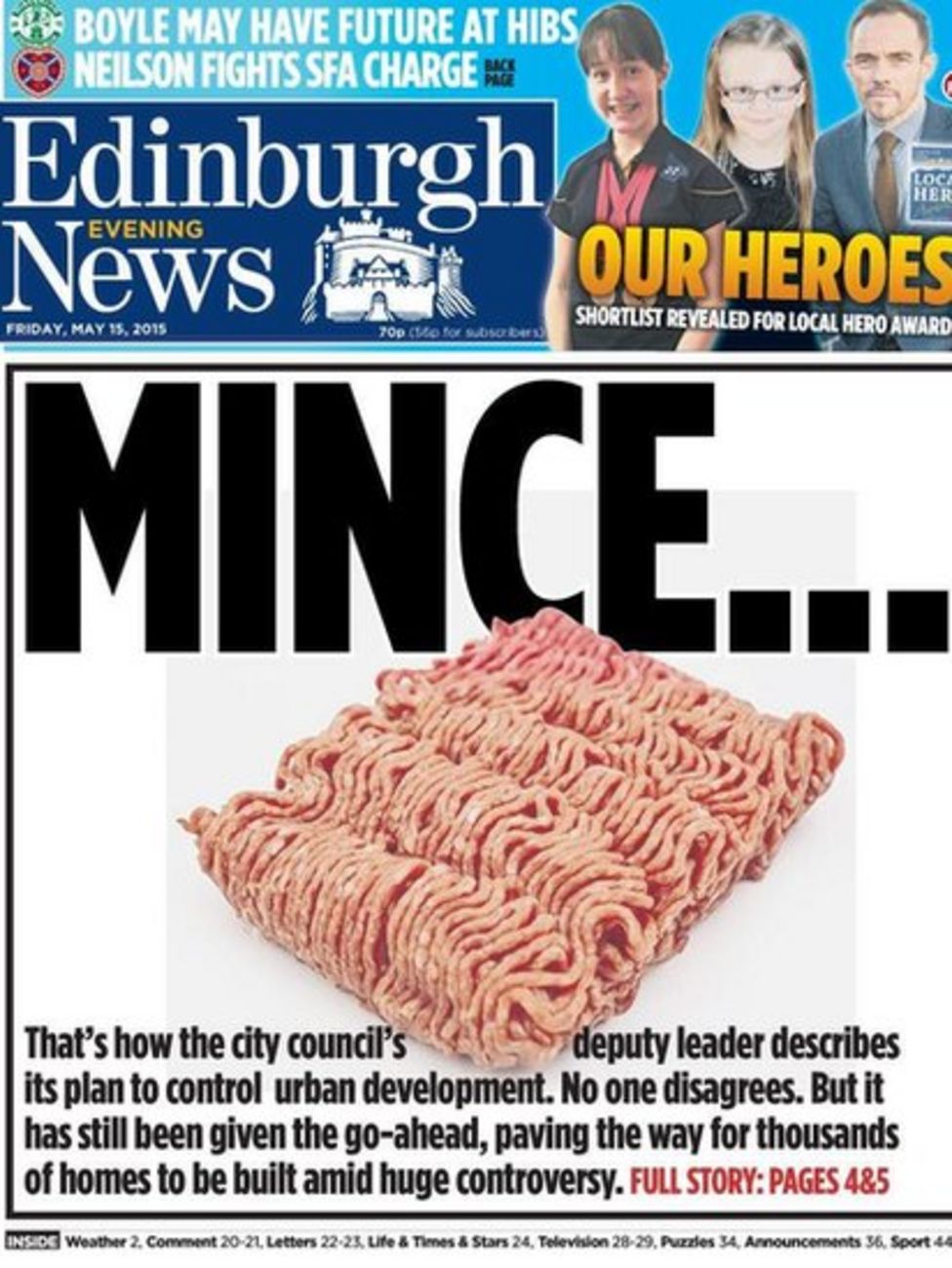 The Daily Record is named Scottish newspaper of the year - BBC News