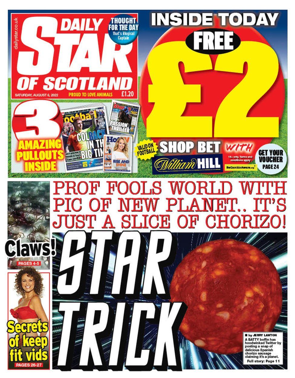 Scotland's papers: Sunak 'to take on' SNP and Kaye set for Strictly ...