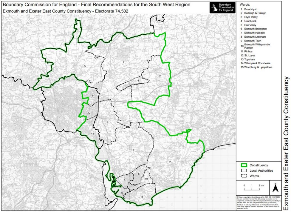 Parliamentary constituency of Exmouth and East Exeter proposed - BBC News
