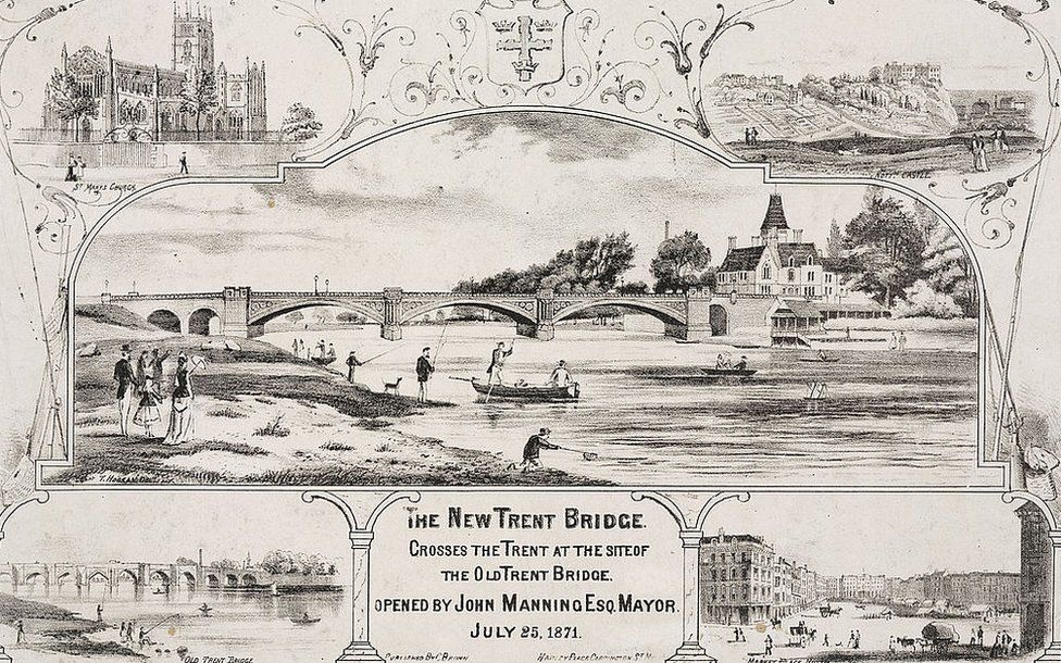 Trent Bridge at 150 years: A tale of floods, football and sheep - BBC News