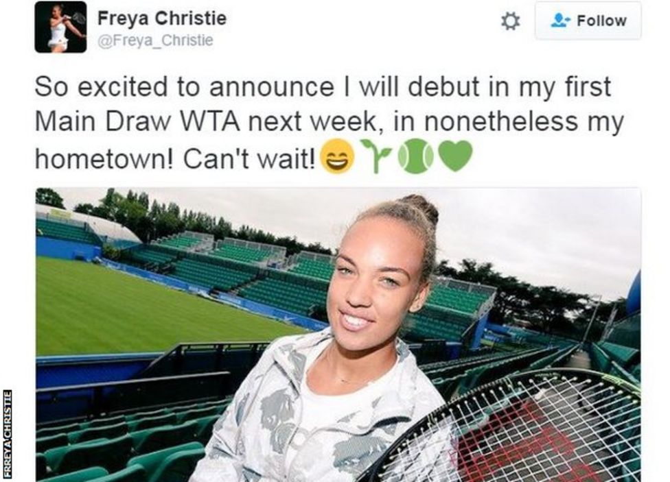 Freya Christie relishing 'home' Nottingham Open WTA debut - BBC Sport