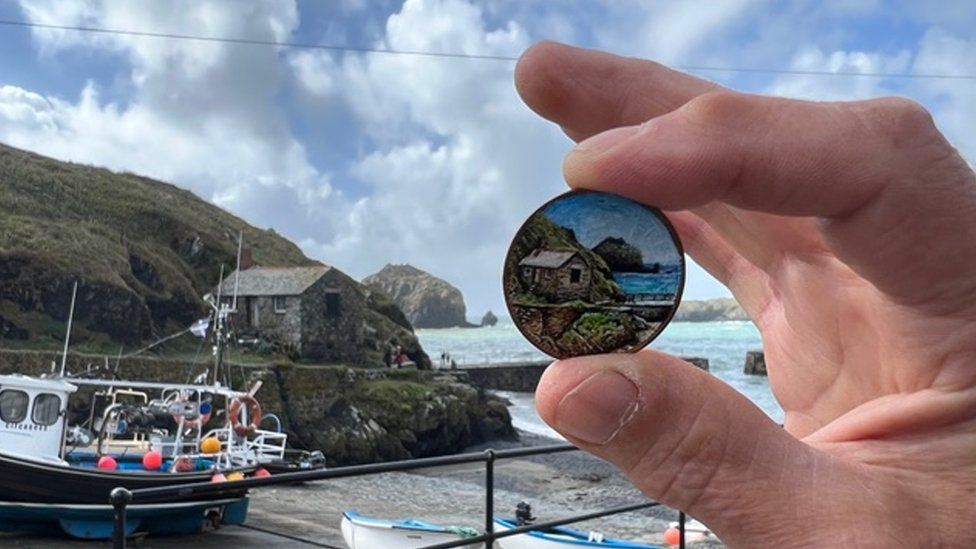 Check out the tiny pieces of art painted on coins - BBC Newsround