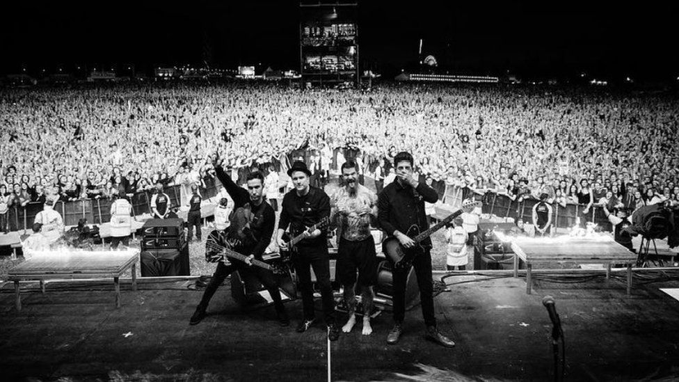Fall Out Boy never thought they'd be headlining festivals - BBC News