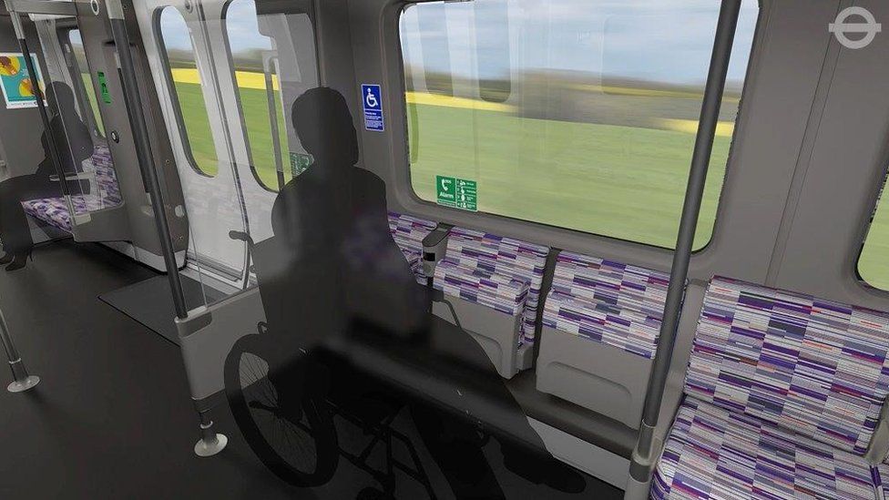 Crossrail train carriage features unveiled - BBC News