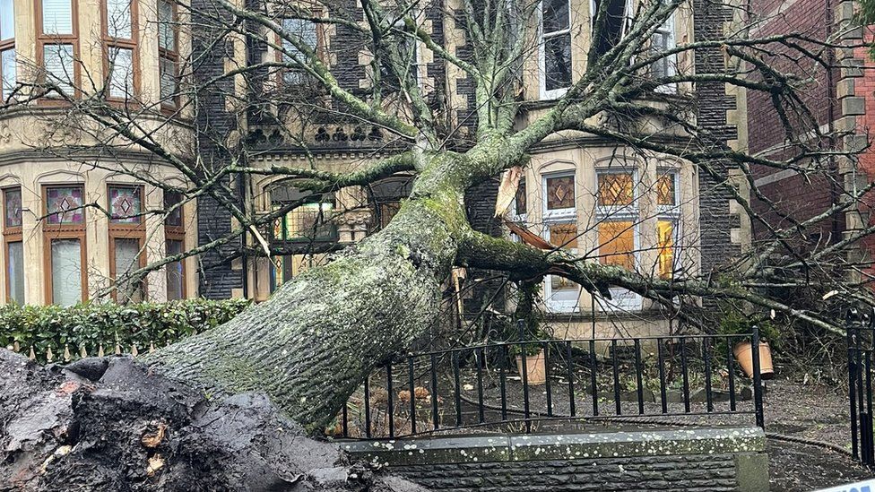 Storm Franklin: Wales sees near-80mph gusts and more disruption - BBC News