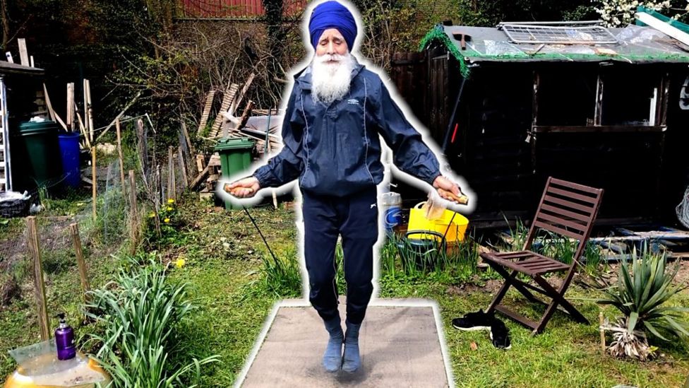 Skipping Sikh awarded MBE for inspiring exercise videos - BBC News