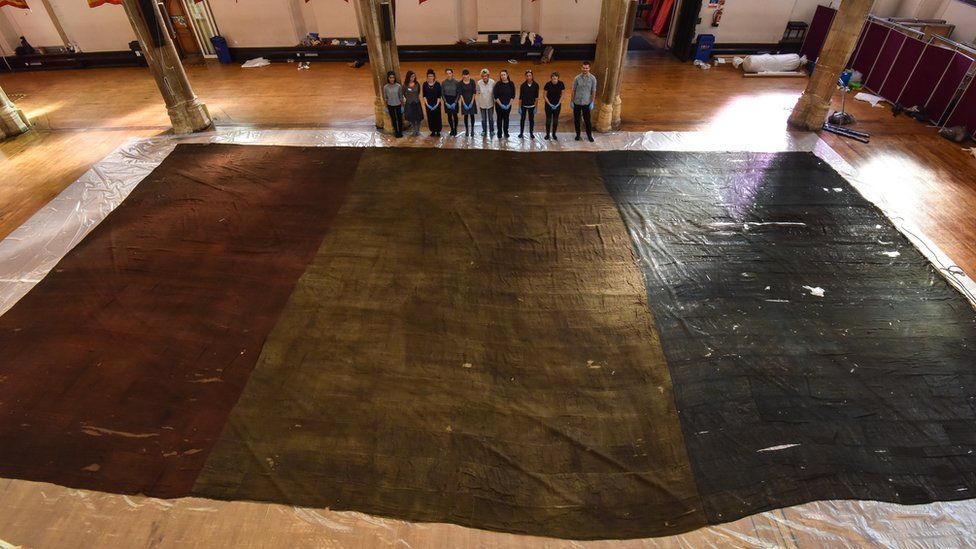 Nelson's captured French Tricolour flag displayed again - BBC News