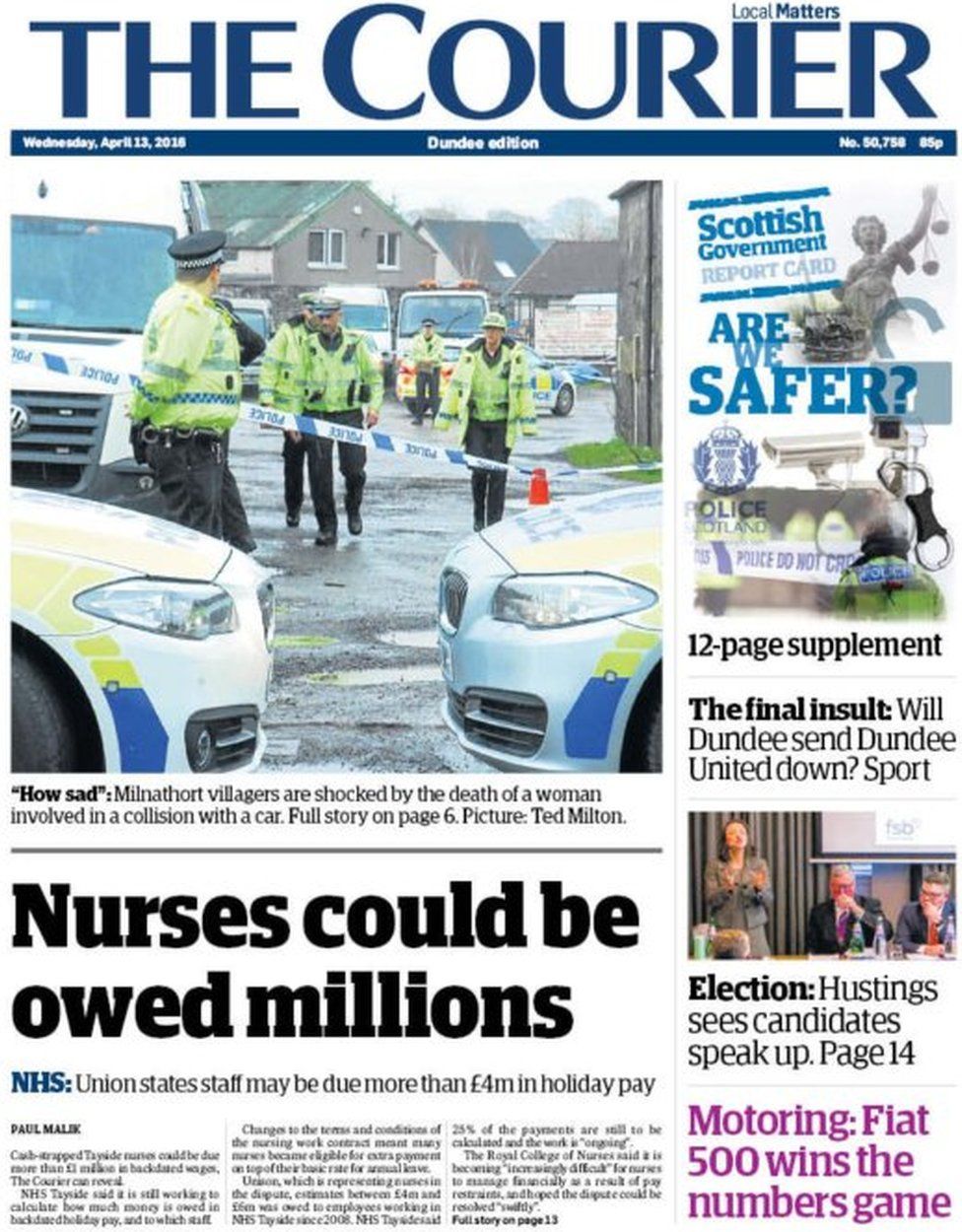 Scottish papers: Gest's death and tiny spaceships - BBC News