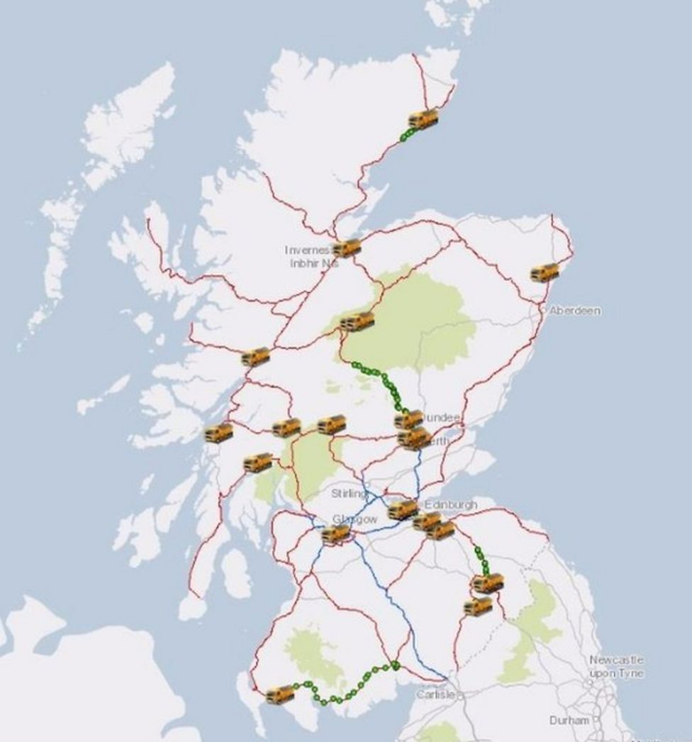 Transport Scotland unveil gritter tracker - BBC News