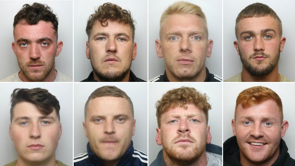 One woman and 15 men jailed after mass boxing brawl - BBC News