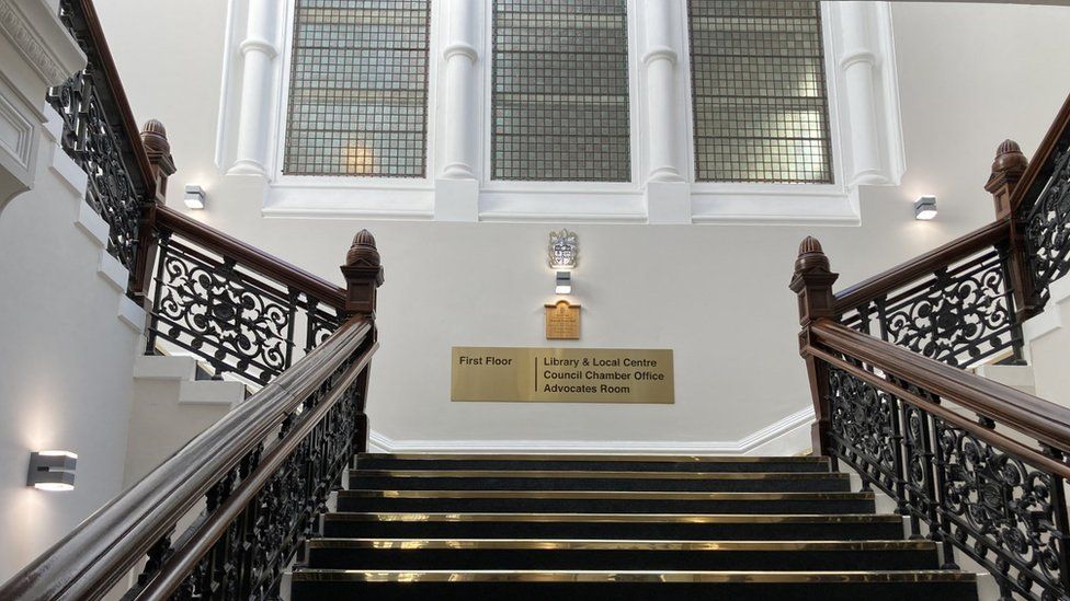 Historic Tunstall Town Hall reopens after major revamp - BBC News