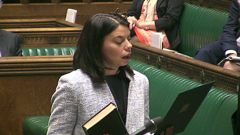 Sarah Olney welcomed to House of Commons - BBC News
