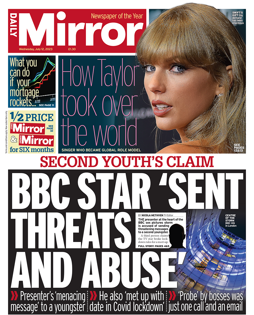 'BBC star facing fresh claims' and 'Kyiv's Nato delay' - BBC News