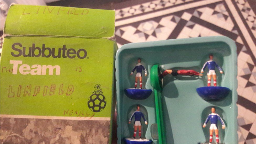 Subbuteo 'childhood treasure trove' found in Dundonald attic - BBC News