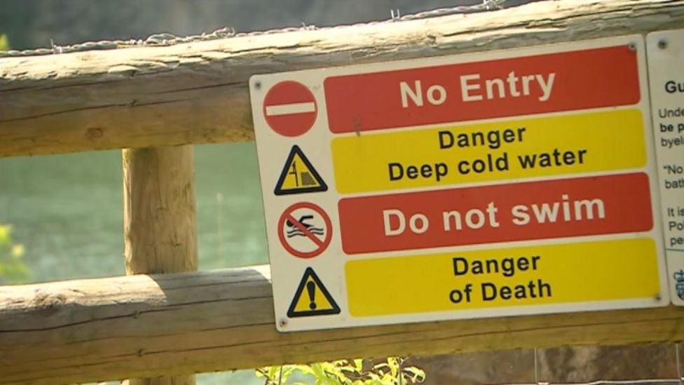 Malvern Hills Gullet Quarry swimmers face £100 fines - BBC News