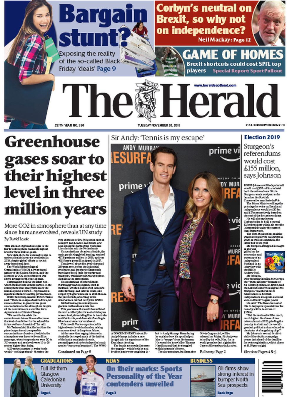 The papers: Andy Murray's Dunblane torment and Corbyn 'plot' - BBC News