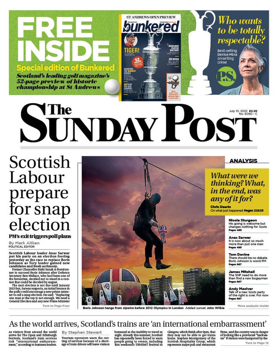Scotland's papers: PM candidates in tax row and 'TRNSMELT' - BBC News