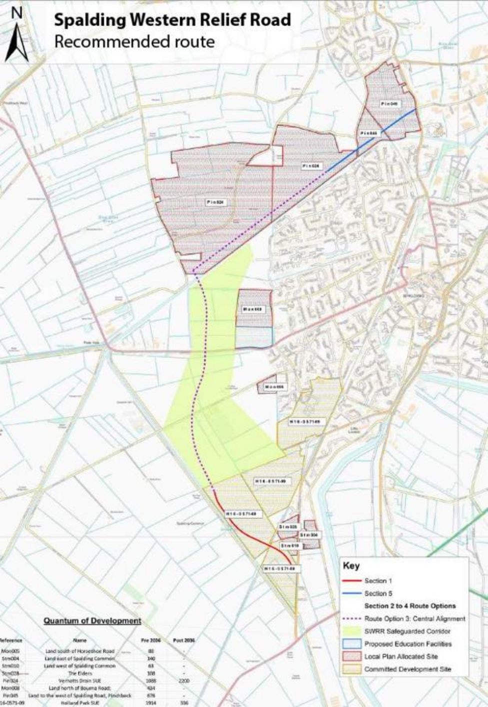 Spalding relief road plan could see homes demolished - BBC News