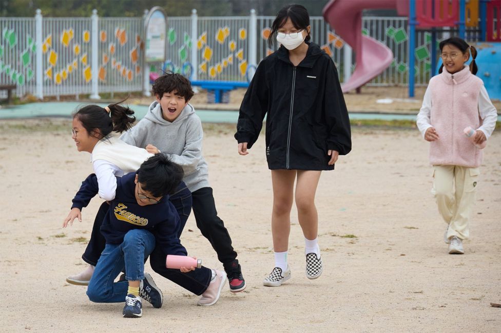 The hidden village just metres from North Korea - BBC News
