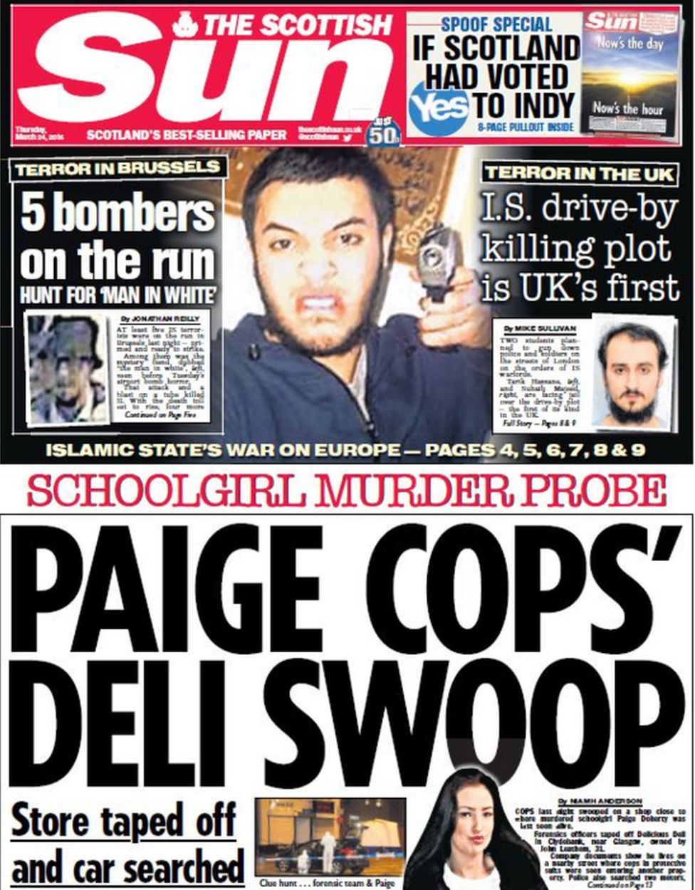 Thursday's Scottish papers: Independence day and bomber 'blunders ...