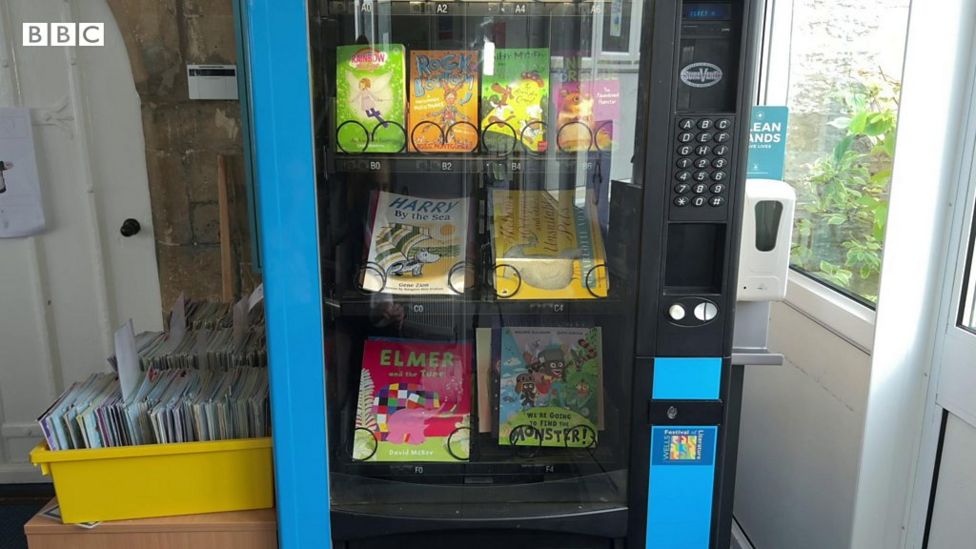 SEND school in Chatham launches book vending machine - BBC News