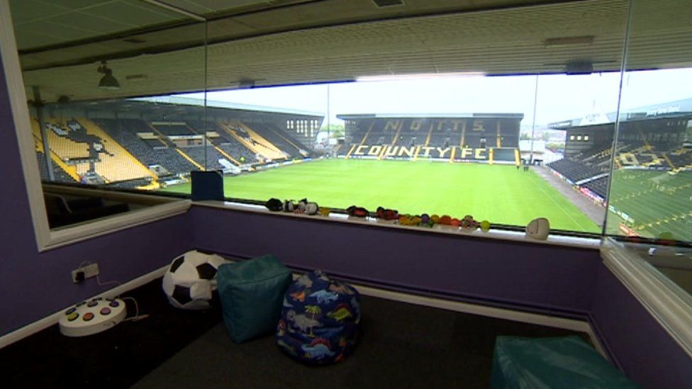 Notts County opens sensory suites for autistic fans - BBC News