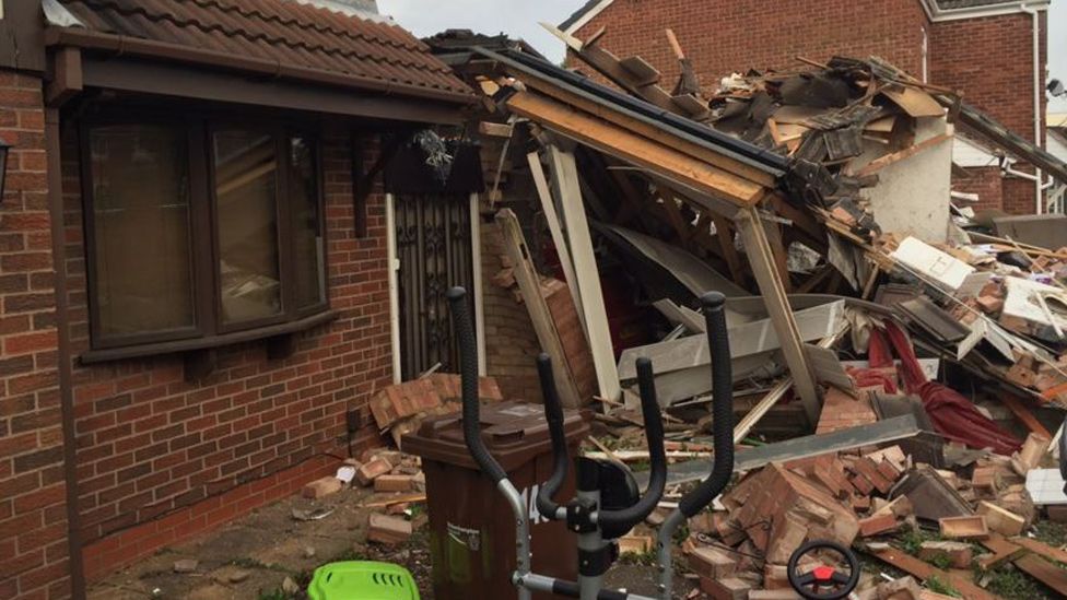 Elderly woman rescued in Wolverhampton house explosion - BBC News