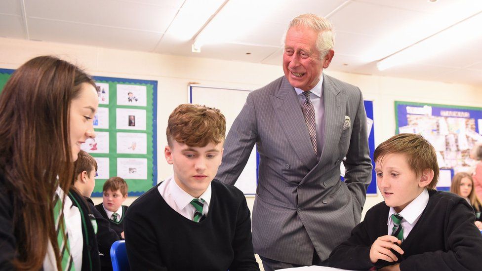 Prince Charles visits pupils and medics in Merthyr Tydfil - BBC News