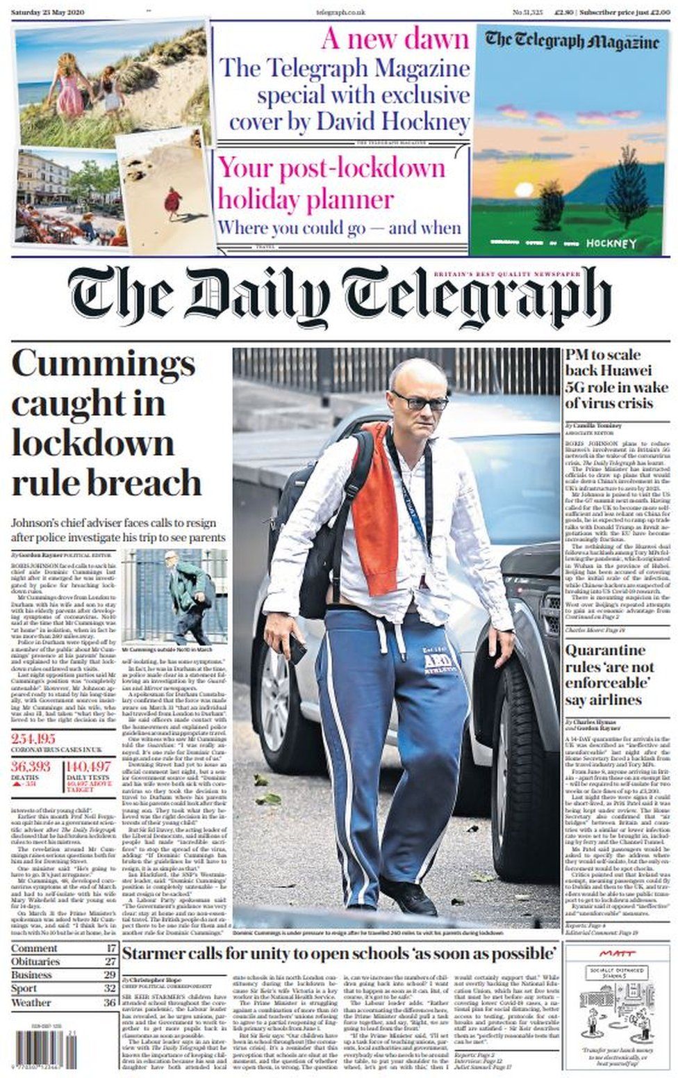 Scotland's papers: Holiday quarantine and Cummings 'has to go' - BBC News