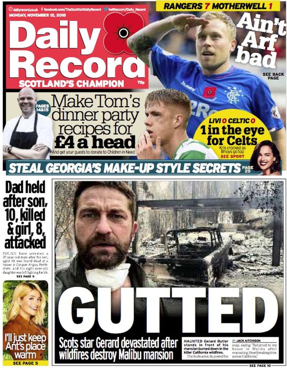 Scotland's papers: The nation remembers the fallen - BBC News