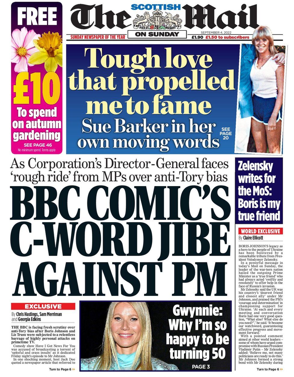 Scotland's papers: Sturgeon's vow on PM and boy's club whistleblower ...