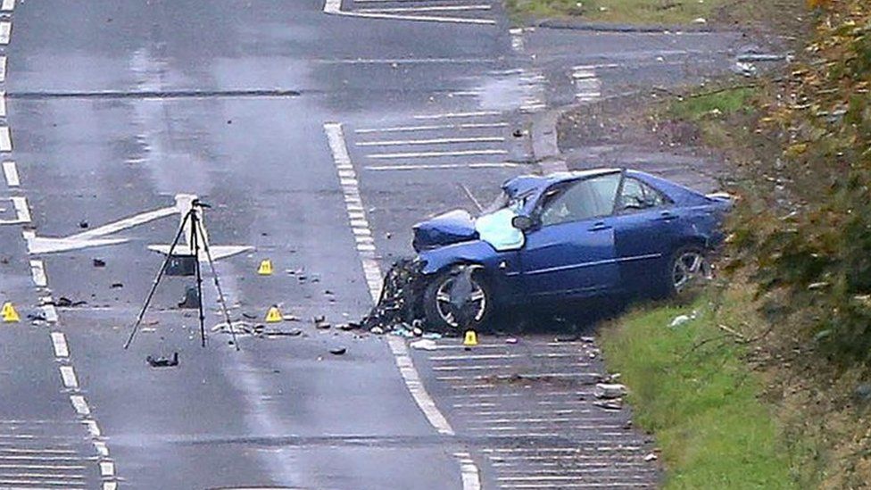 Man dies after County Antrim road crash - BBC News