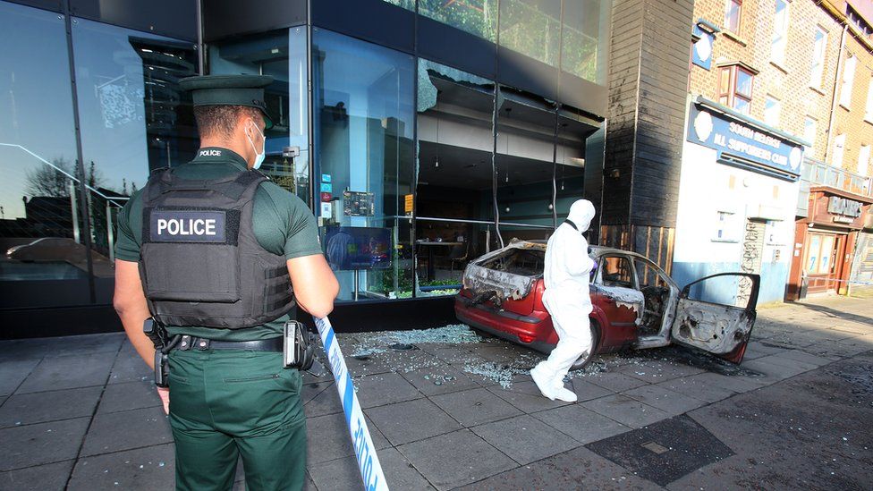 FireStone restaurant damaged in arson attack - BBC News