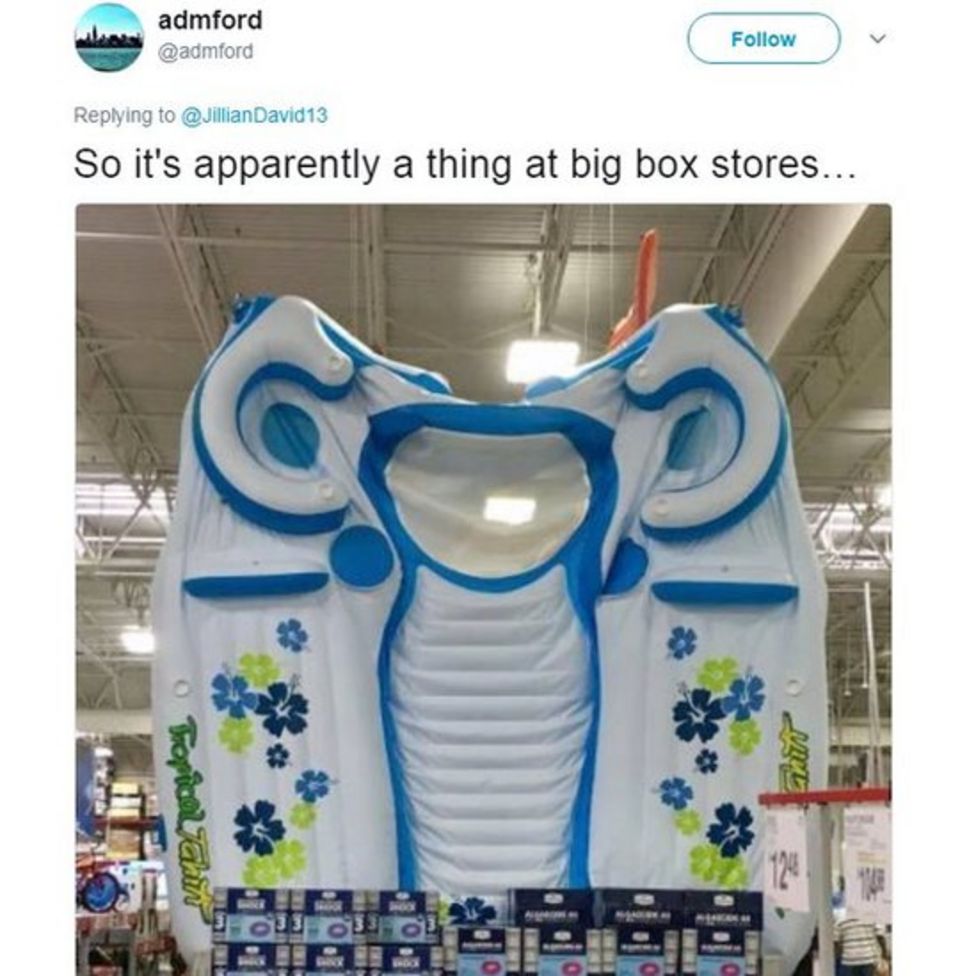 The pool float that looks like a sanitary pad - BBC News