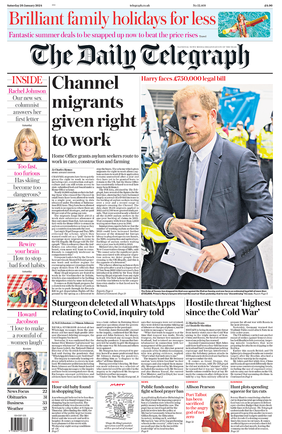 Newspaper headlines: Rwanda plan ‘won’t work’ and steel jobs 'betrayal ...