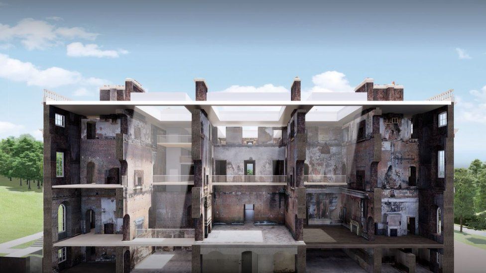 Clandon Park: National Trust's restoration plans 'disappointing' - BBC News