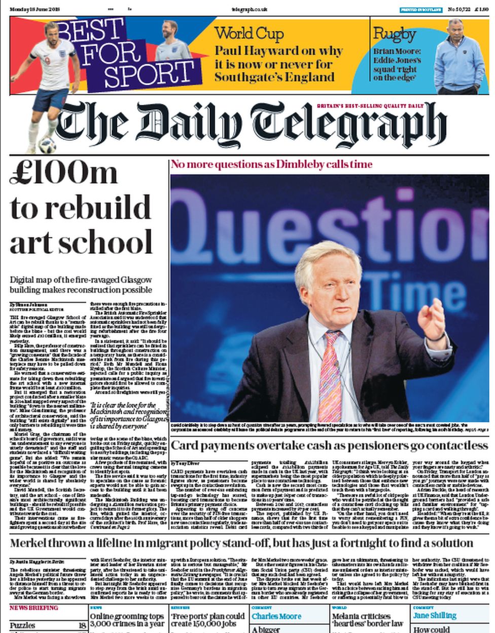 The papers: Huge bill to rebuild art school - BBC News