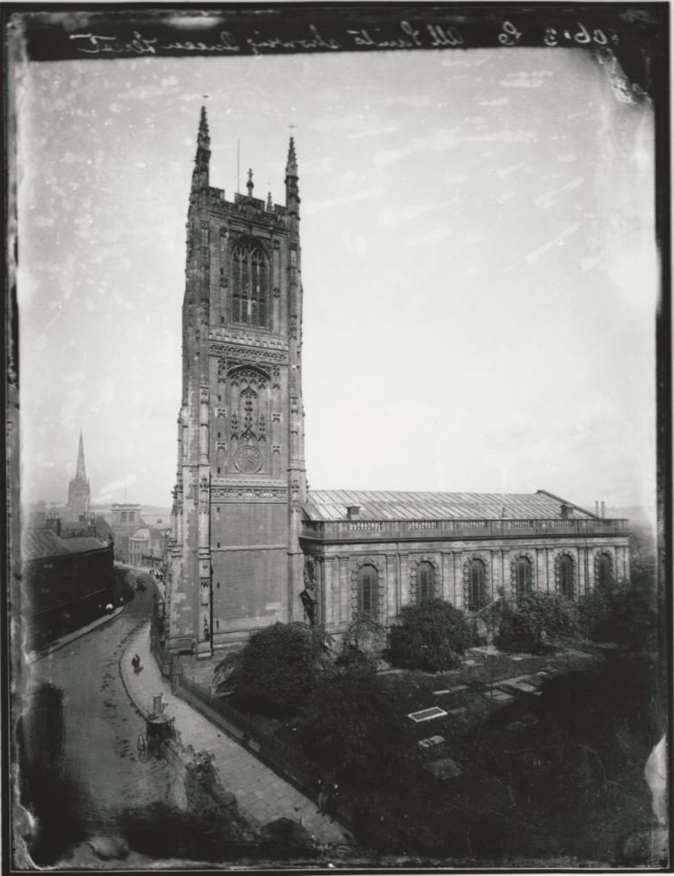 Photographs of Derby Cathedral from 1880s found - BBC News