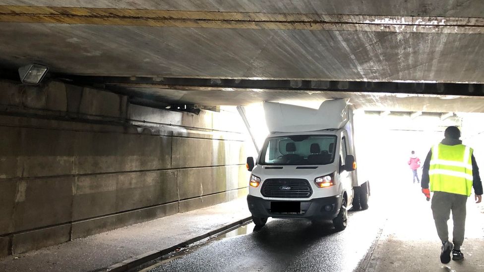 Ely rail bridge hit by van for second time in 2 weeks - BBC News