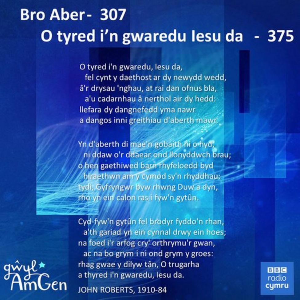 Emynau Cymanfa Ganu'r Ŵyl AmGen - BBC Cymru Fyw