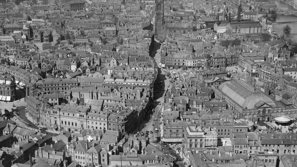 Historical England aerial pictures show Derby's past and present - BBC News